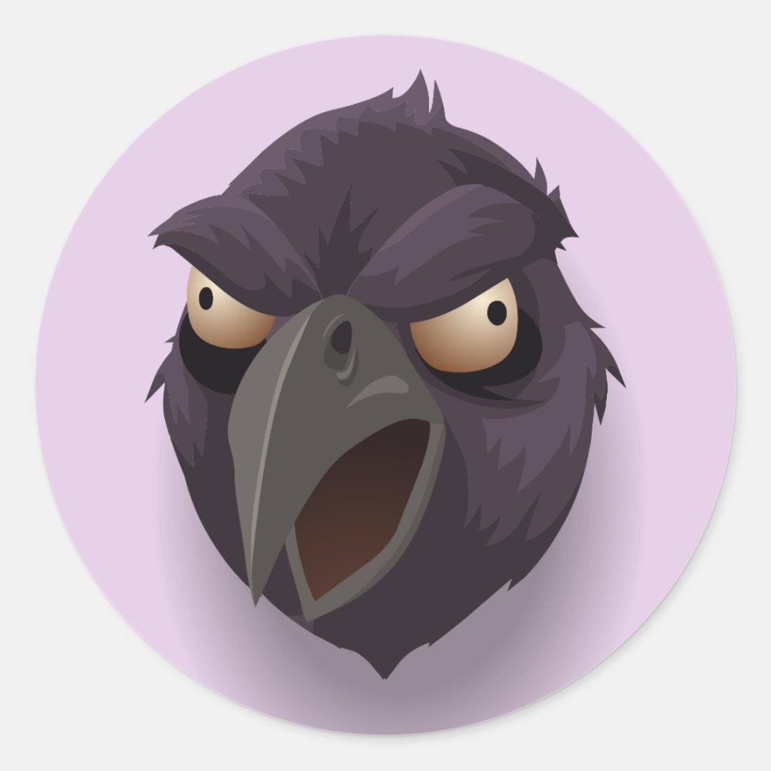 Angry Raven stickers | Zazzle
