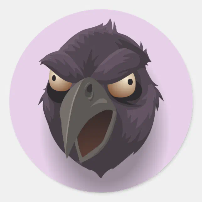 Angry Raven stickers | Zazzle