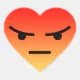 Angry react heart sticker | Zazzle