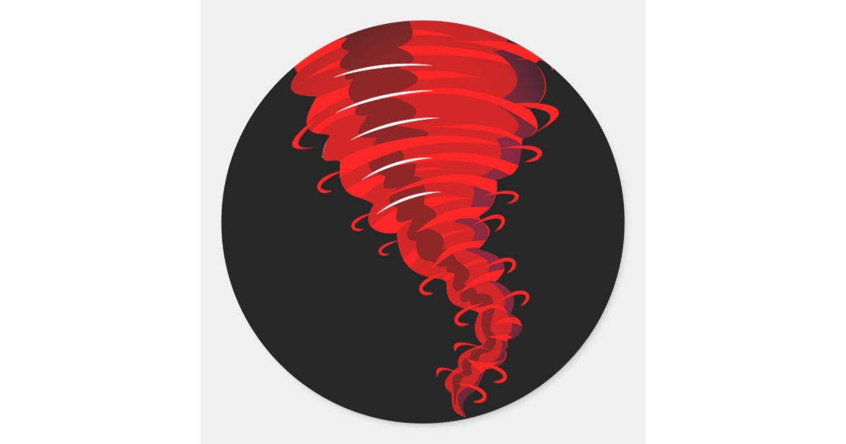 Angry Red Twister Tornado Stickers | Zazzle