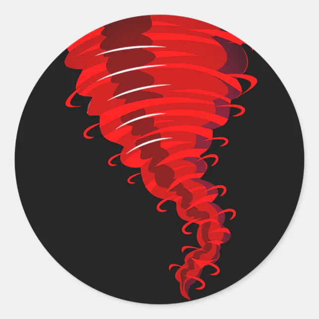 Angry Red Twister Tornado Stickers | Zazzle