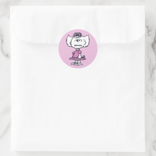 Angry Sally Classic Round Sticker | Zazzle