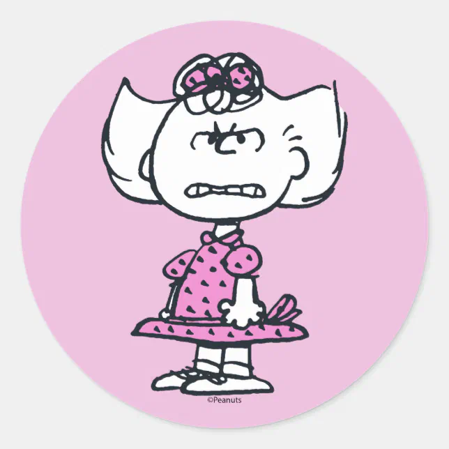 Angry Sally Classic Round Sticker | Zazzle