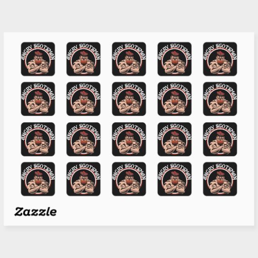 Angry Scotsman 2015 Square Sticker | Zazzle