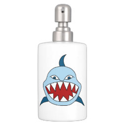 Angry Shark Soap Dispenser And Toothbrush Holder | Zazzle