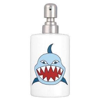 Angry Shark Soap Dispenser And Toothbrush Holder | Zazzle