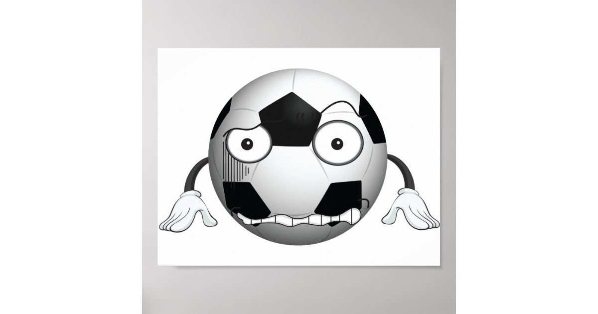 Angry Soccer Ball Poster | Zazzle