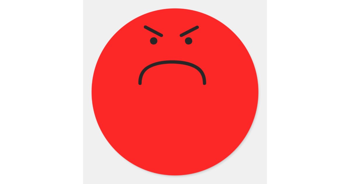 Angry Sticker | Zazzle