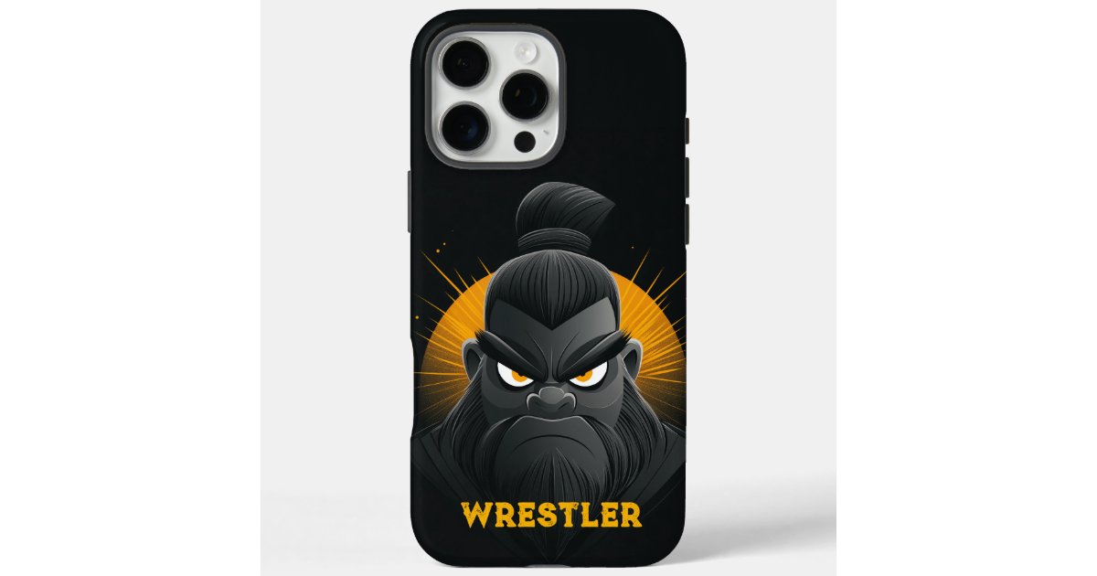 Angry Sumo Wrestler Black Case-Mate iPhone Case | Zazzle