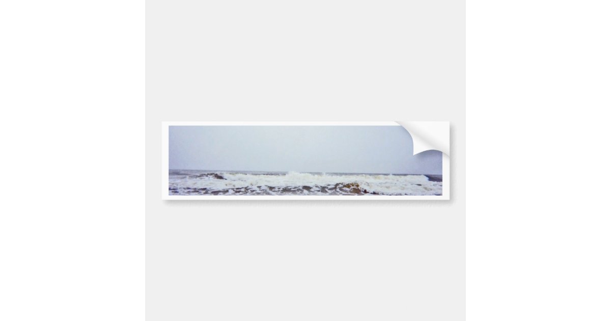 Angry Swooshing Waves Bumper Sticker | Zazzle