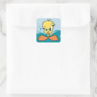 Angry Tweety Square Sticker | Zazzle