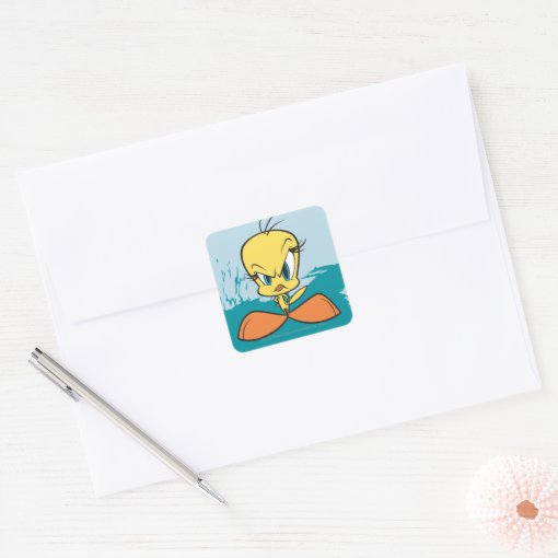 Angry Tweety Square Sticker | Zazzle