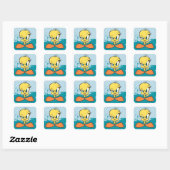 Angry TWEETY™ Square Sticker | Zazzle