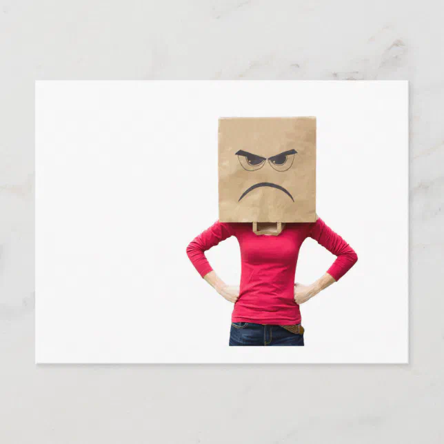 Angry woman postcard | Zazzle