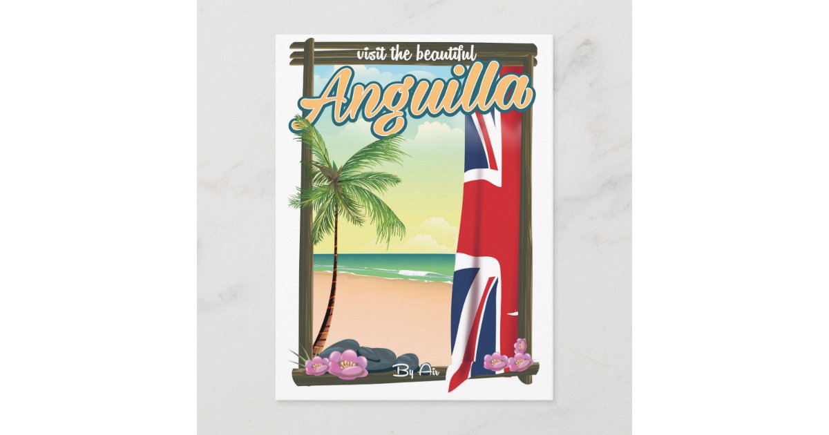 Anguilla British Territory travel poster Postcard | Zazzle