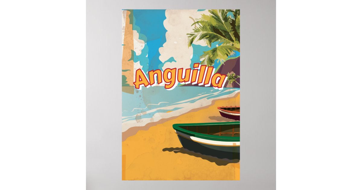 Anguilla Vintage vacation Poster | Zazzle