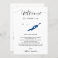 Anguilla Wedding Welcome Letter Itinerary Card | Zazzle