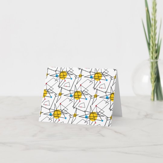 Angular Geometric Retro Pattern Card | Zazzle.com