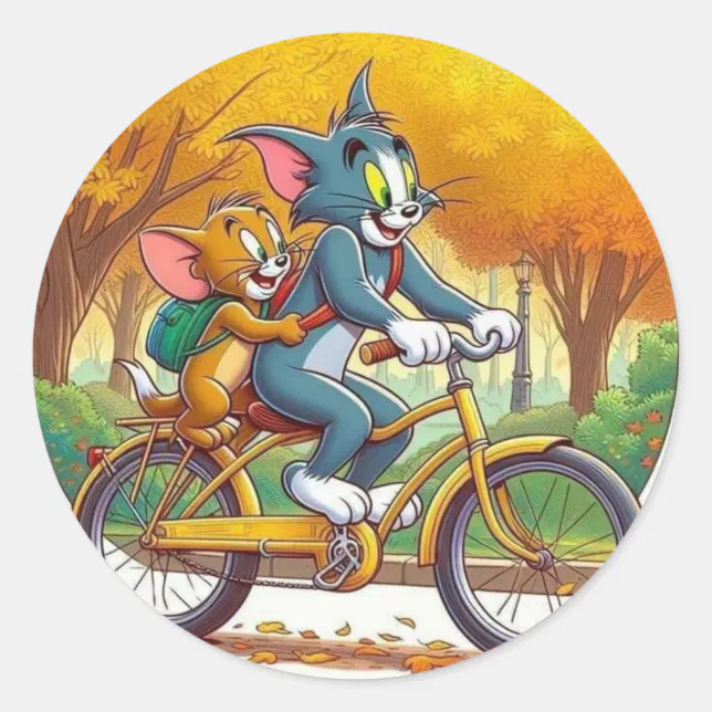 Anima cartoon classic round sticker | Zazzle