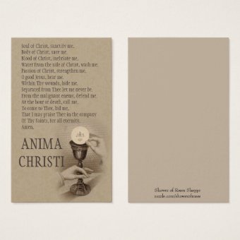 Anima Christi Eucharist Communion Prayer Holy Card | Zazzle