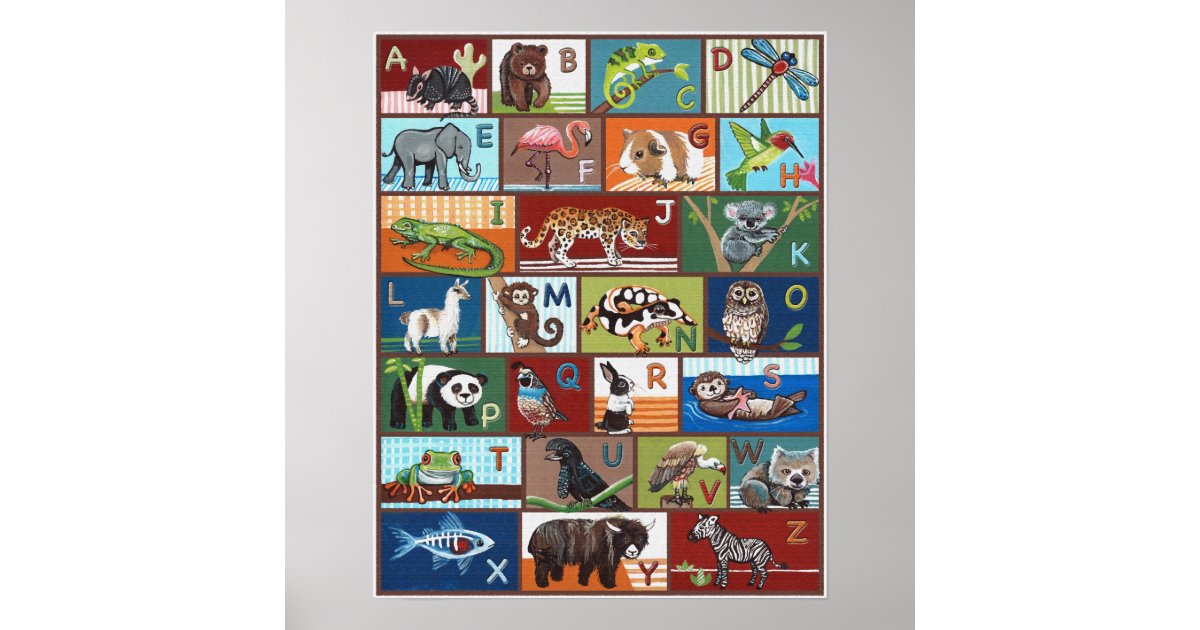 Animal ABC Poster | Zazzle