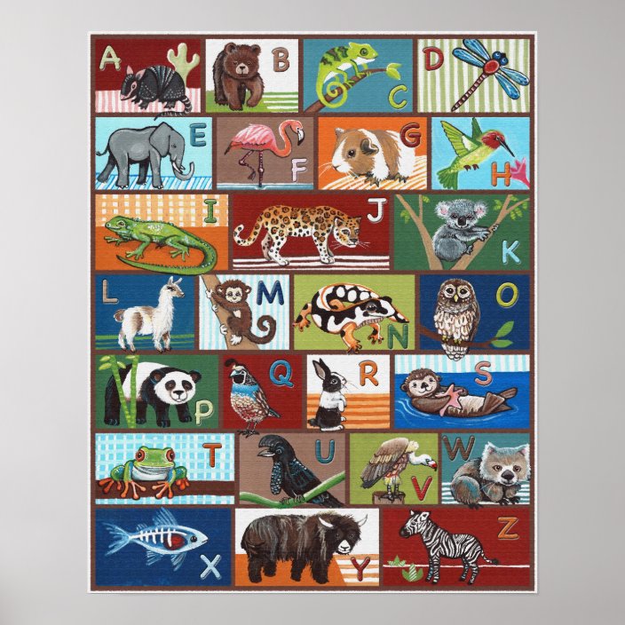 Animal ABC Poster | Zazzle.com
