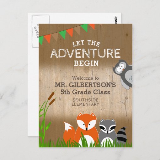 Animal Adventure | Welcome Back to School Postcard | Zazzle