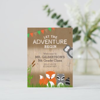 Animal Adventure | Welcome Back to School Postcard | Zazzle