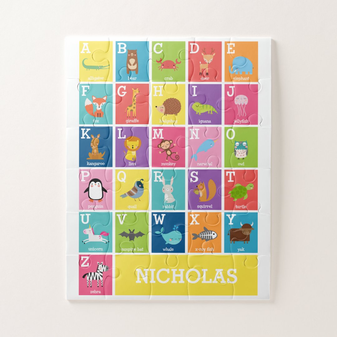 Animal Alphabet | Alphabet Kids Puzzle | Zazzle