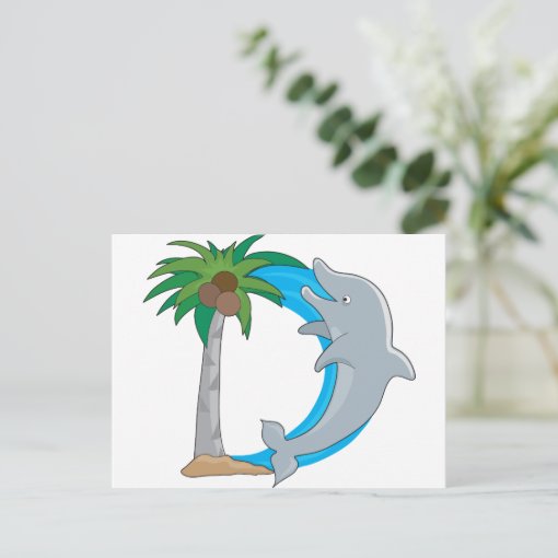 Animal Alphabet Dolphin Postcard | Zazzle