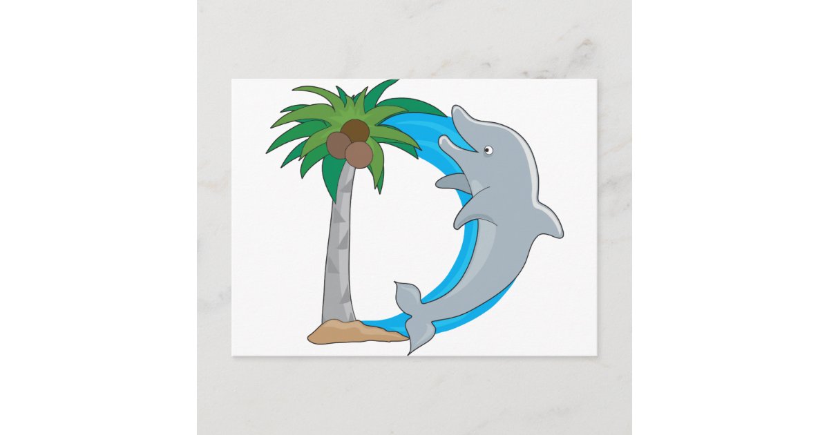 Animal Alphabet Dolphin Postcard | Zazzle