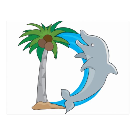 Animal Alphabet Dolphin Postcard | Zazzle.com