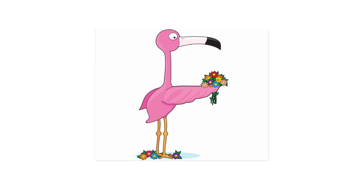 Animal Alphabet Flamingo Postcard | Zazzle.com