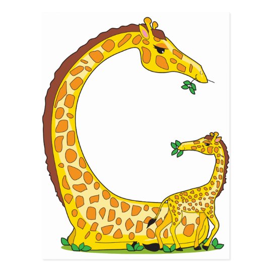 animal alphabet G Postcard | Zazzle.com