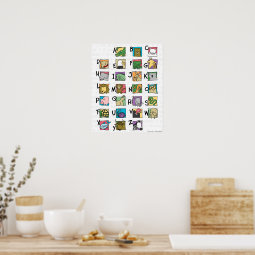 Animal Alphabet Poster (small) | Zazzle