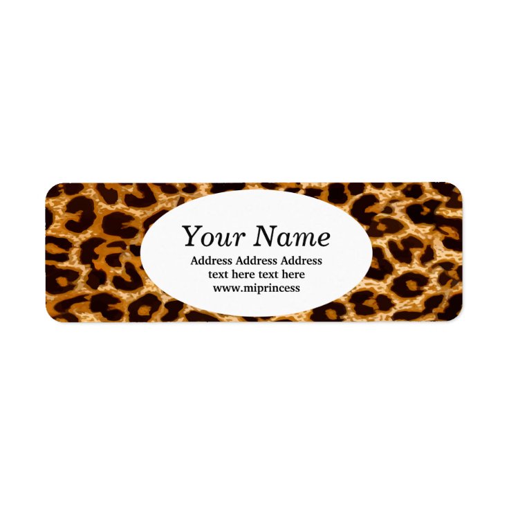Animal, animal print, Leopard ,cheetah Label | Zazzle