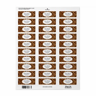 Animal, animal print, Leopard ,cheetah Label | Zazzle
