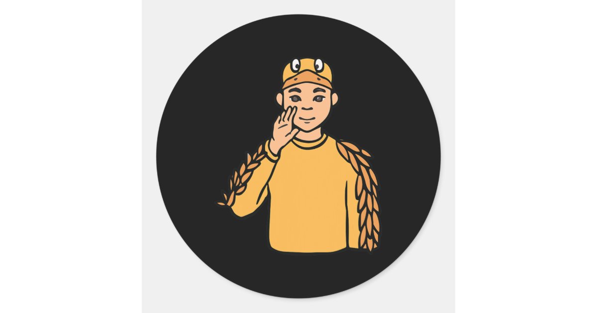 Animal Asl Hand Gesture Deaf Hearing Loss Awarenes Classic Round ...