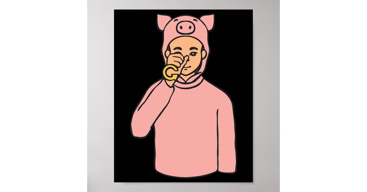 Animal Asl Hand Gesture Deaf Hearing Loss Awarenes Poster | Zazzle