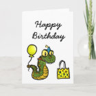 Snake Birthday Card | Zazzle.com