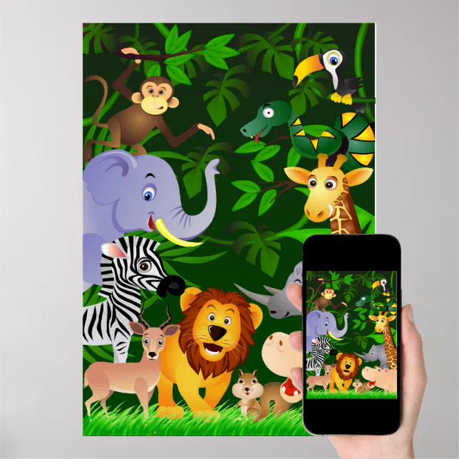 Animal cartoon poster | Zazzle