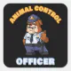 Animal Control Officer – Cute Patrol Uniform & Dog Square Sticker | Zazzle