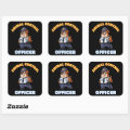 Animal Control Officer – Cute Patrol Uniform & Dog Square Sticker | Zazzle