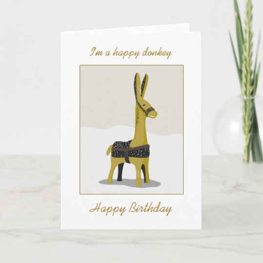 Animal, donkey. Birthday card | Zazzle.com