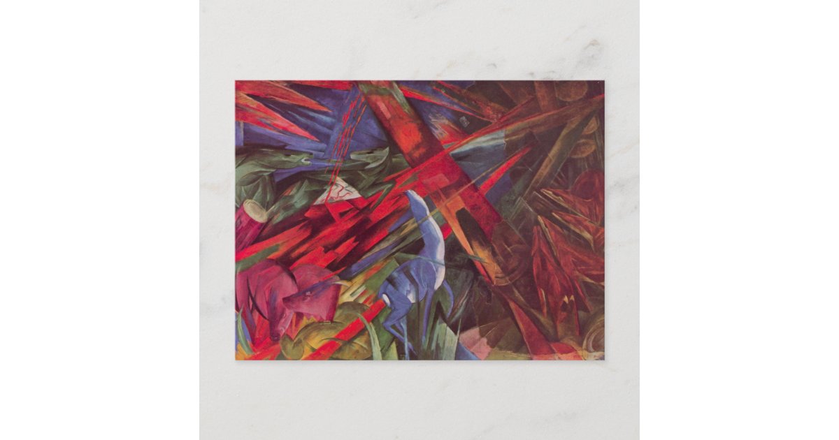 Animal Fates by Franz Marc, Vintage Cubism Art Postcard | Zazzle