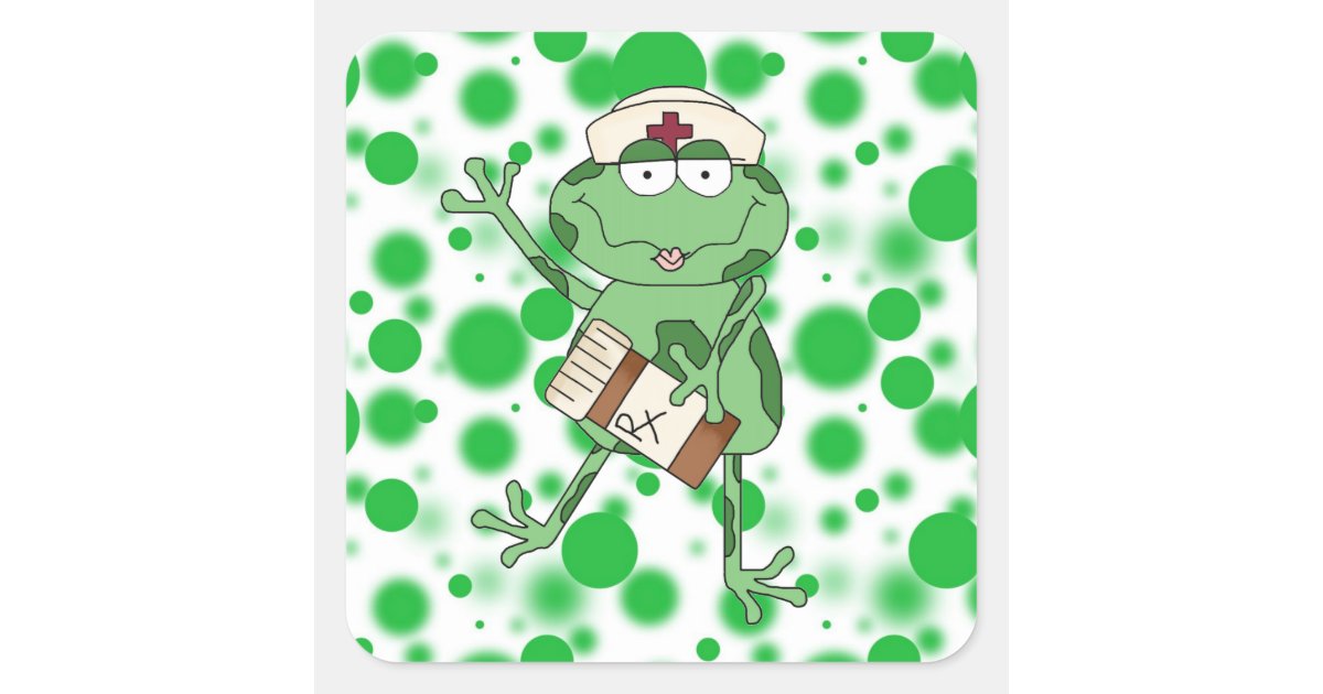 Animal Frog Nurse Fun Sticker | Zazzle