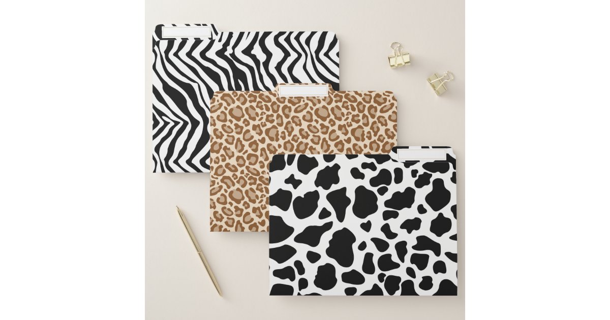 Animal Fur Prints File Folder Set | Zazzle