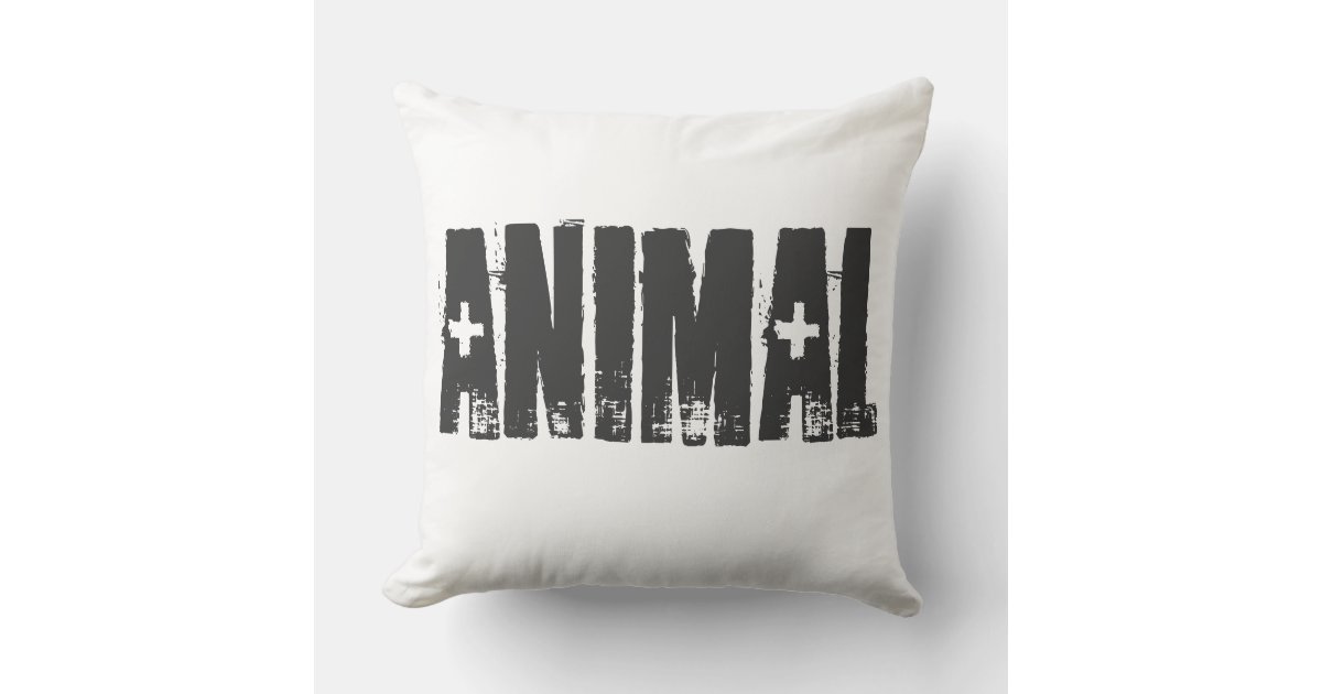 Animal - Gym Bodybuilding Fitness Throw Pillow | Zazzle