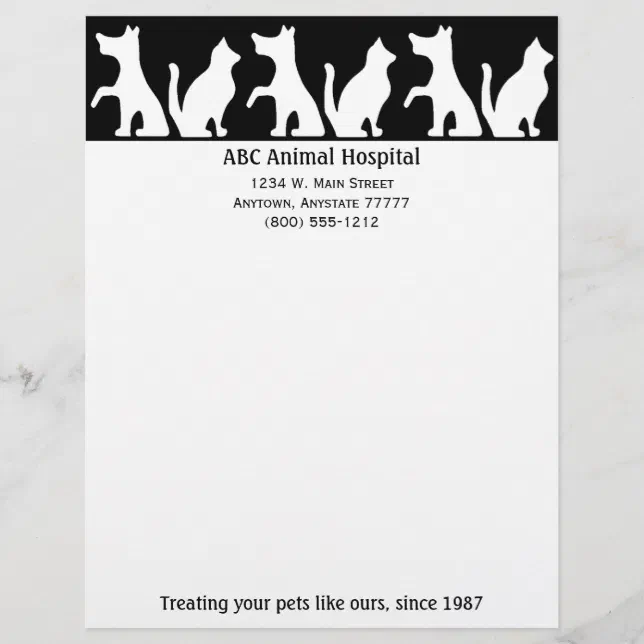 Animal Hospital Letterhead | Zazzle