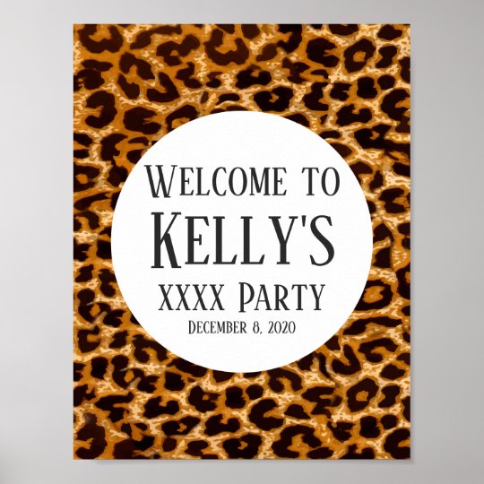 Animal, Leopard ,cheetah welcome sign | Zazzle.com